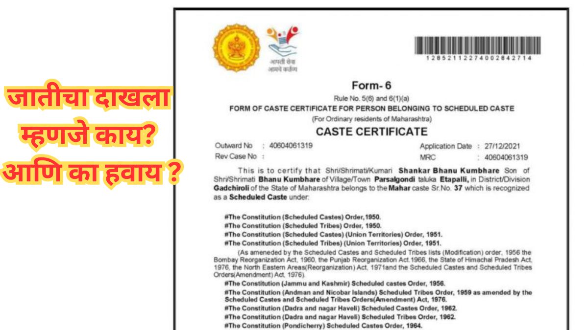 How To Get Cast Certificate in Maharashtra जातीचा दाखला मिळवायचा कसा ...